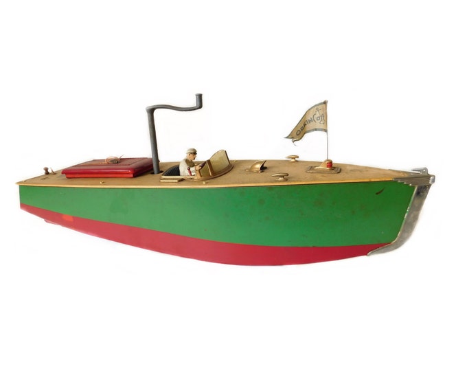 1930s Scale Model Boat, Orkin Craft Runabout, Model Toy Boat, Made by ...