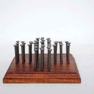 Cross Peg Solitaire Handmade Wooden Brain Teaser - Cracker Barrel Game ...