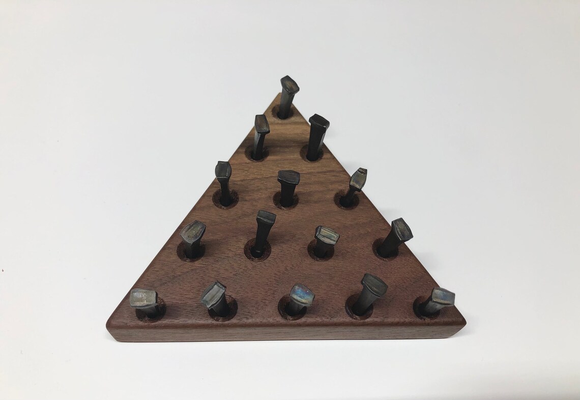 Triangle Peg Solitaire Game Last Man Standing Stocking - Etsy