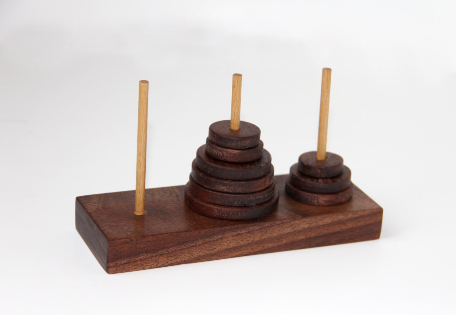 Wooden Tower of Hanoi Puzzle Game Brain Teaser Puzzle | Etsy