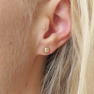 Solid Gold Studs 9ct Gold Delicate Stud Earrings Simple Gold Studs ...