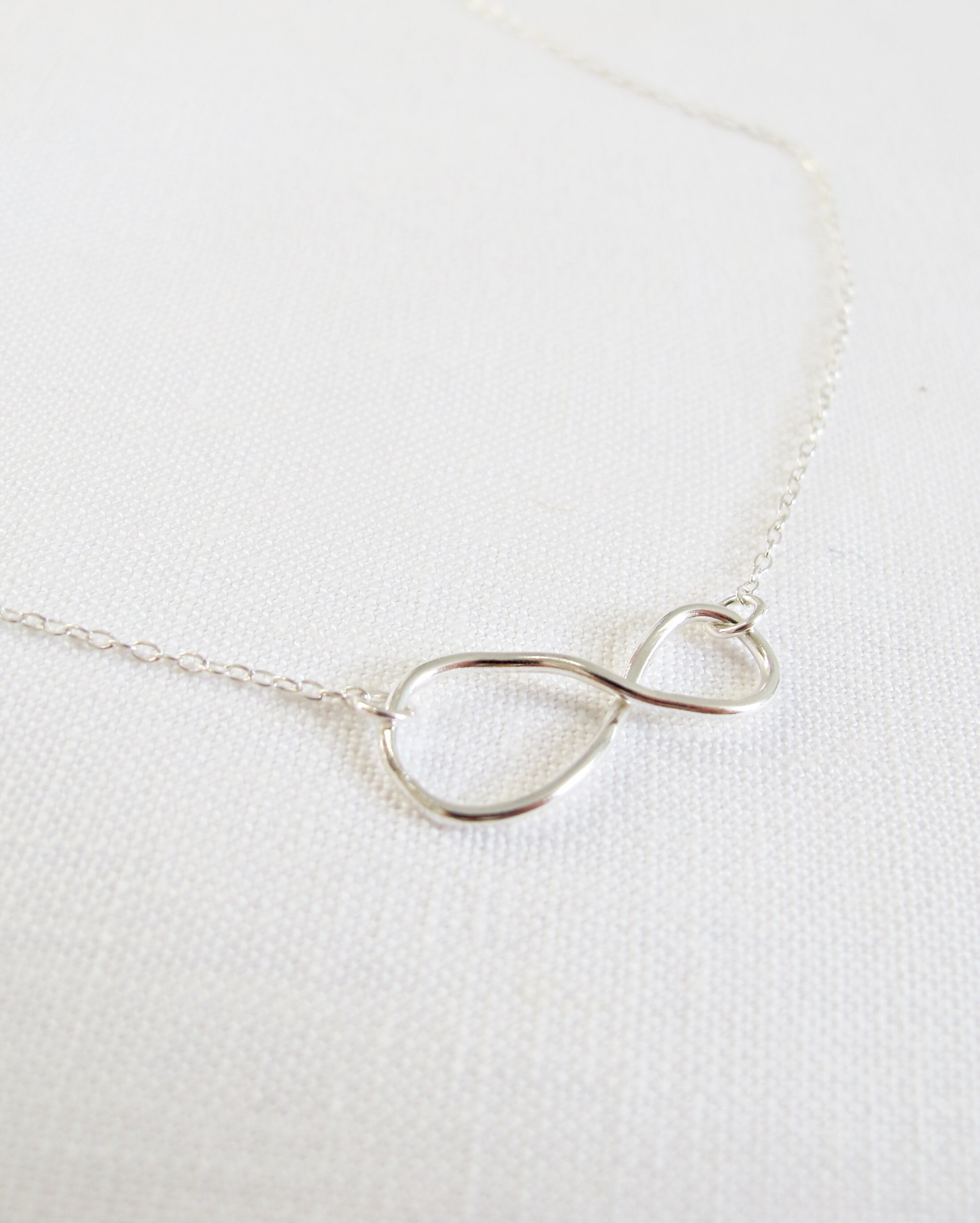 Infinity Necklace, Sterling Silver Necklace, Eternity Necklace, Gift ...