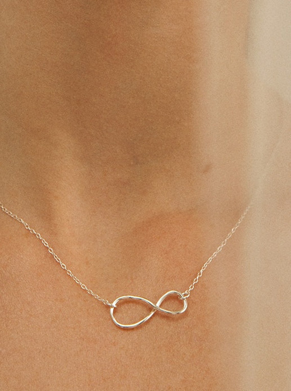 Infinity necklace Sterling silver necklace Eternity | Etsy