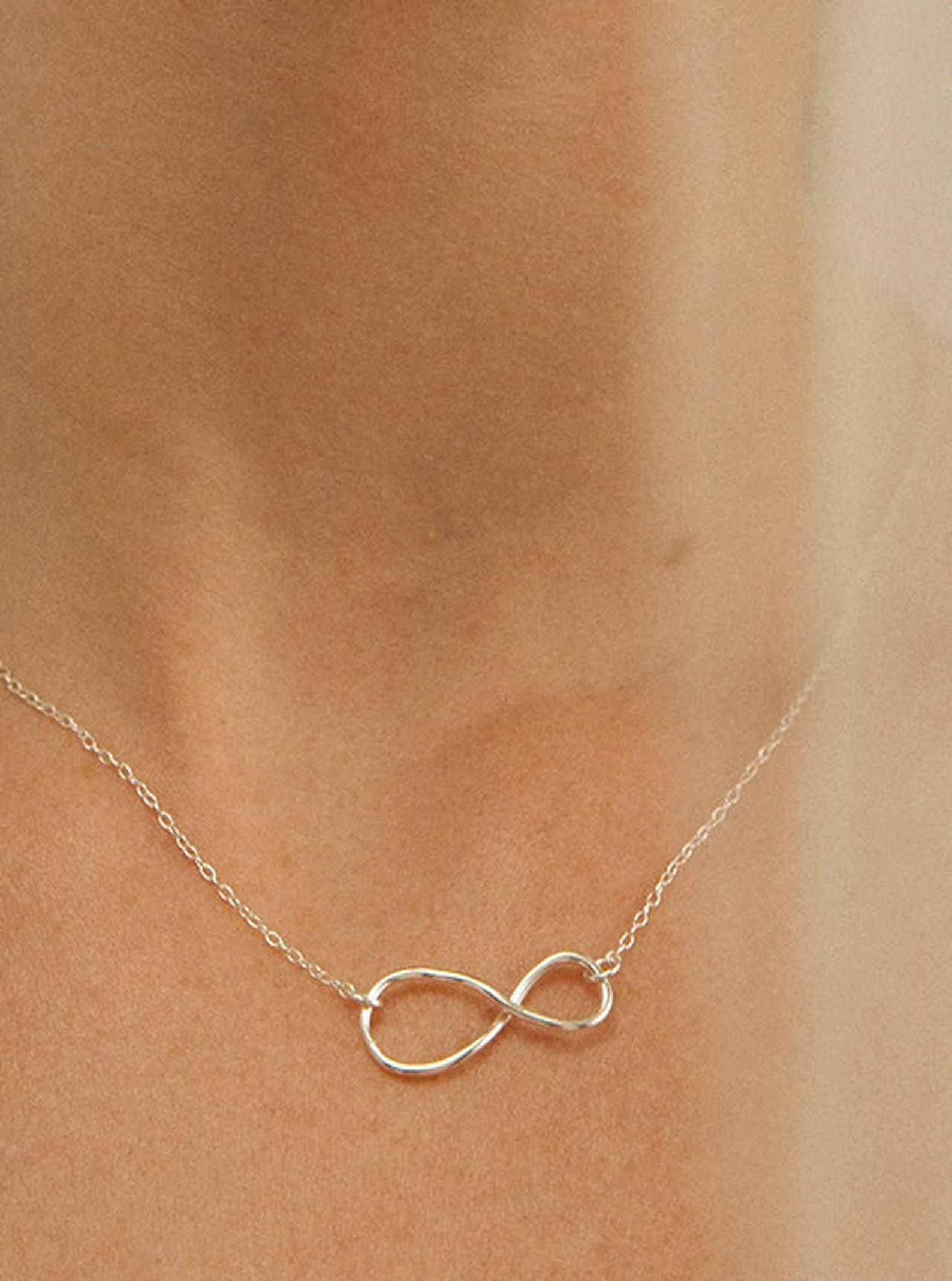 Infinity Necklace, Sterling Silver Necklace, Eternity Necklace, Gift ...