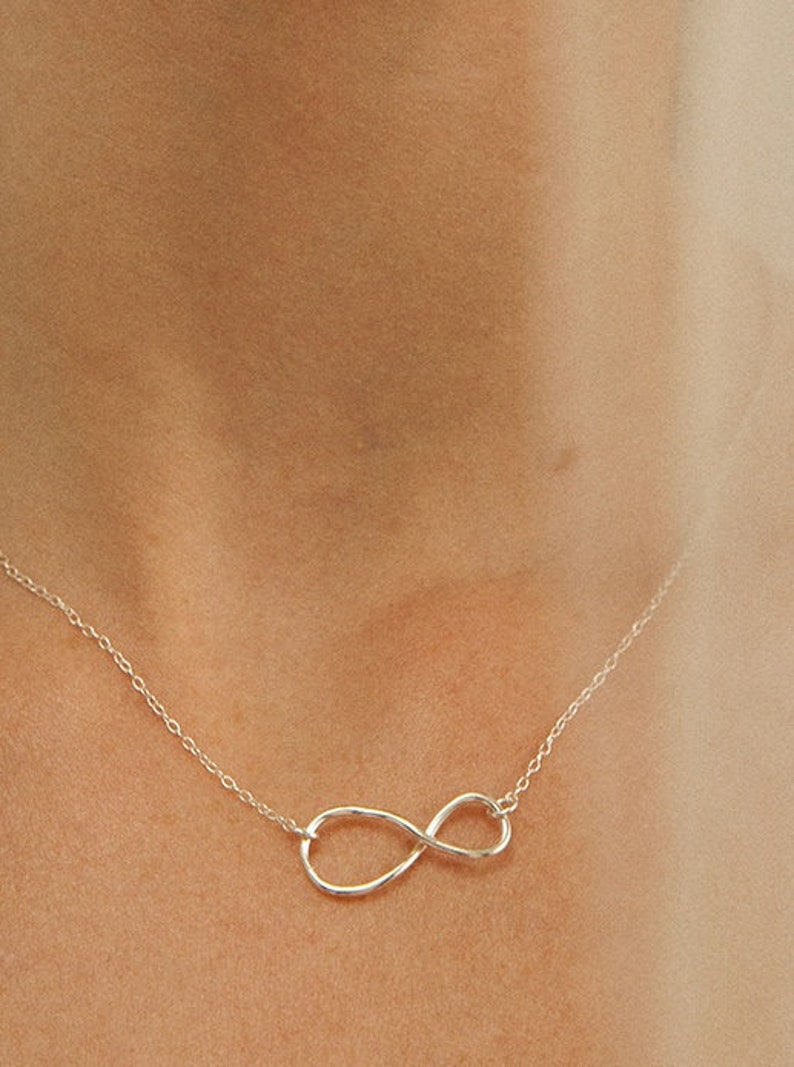 Infinity Necklace Sterling Silver Necklace Eternity - Etsy