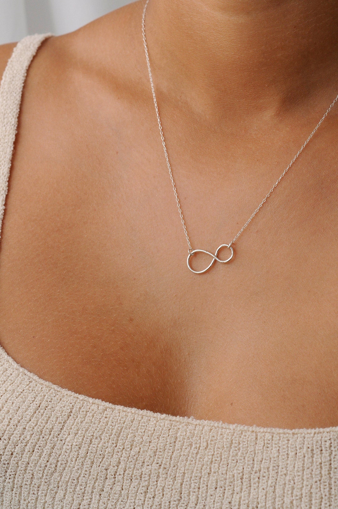 Infinity Necklace, Sterling Silver Necklace, Eternity Necklace, Gift ...