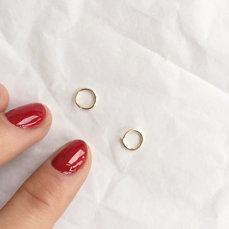 Very Small 18ct Gold Cartilage Hoops Small Gold Helix Hoop - Etsy UK