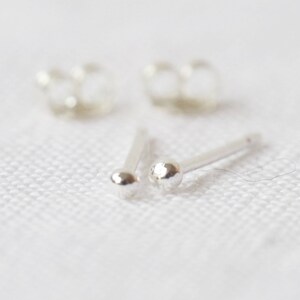 Tiny Dot Studs Very Small Studs Small Silver Studs Third Piercing ...