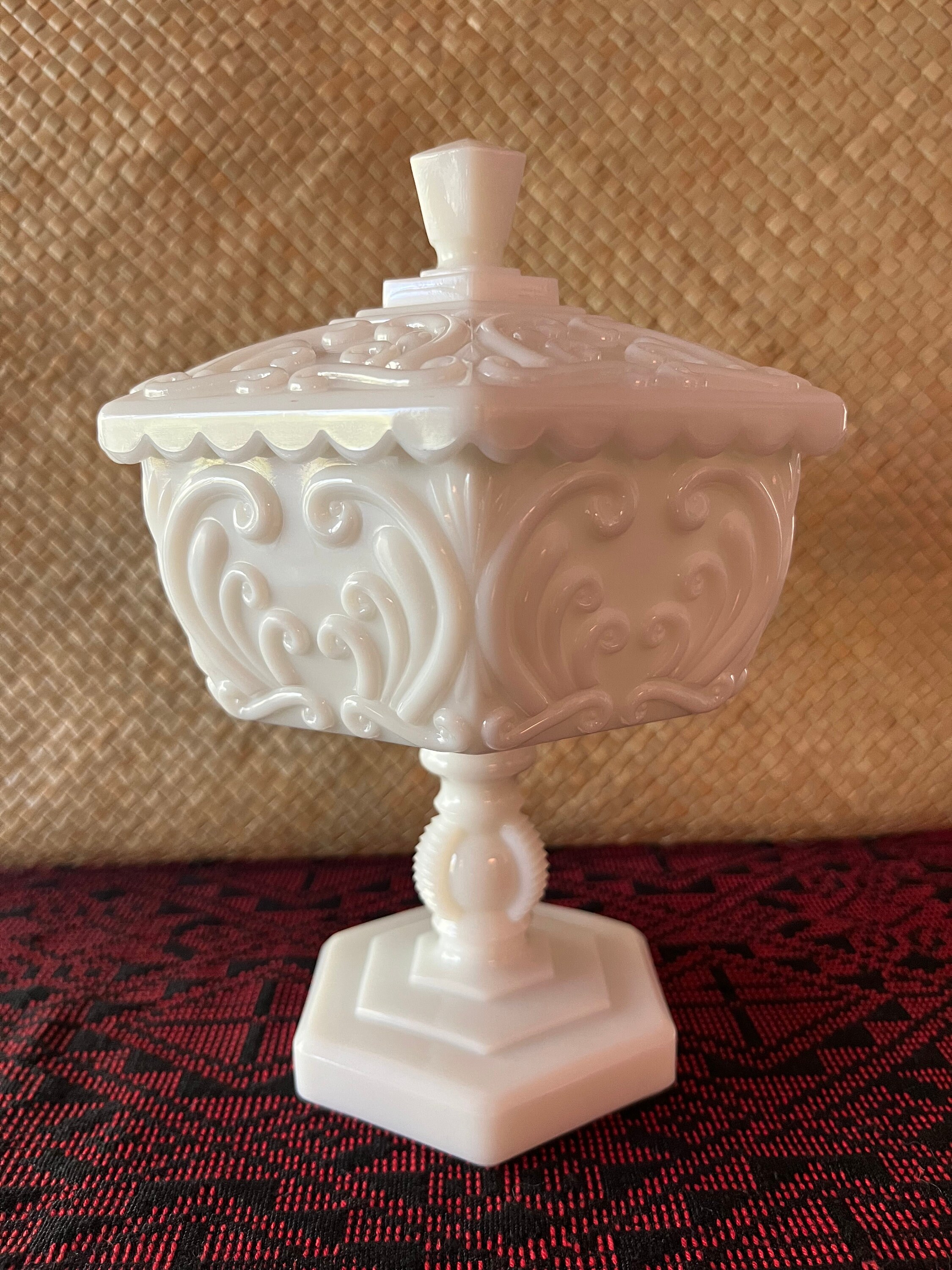 Milk Glass Compote Dish - Etsy
