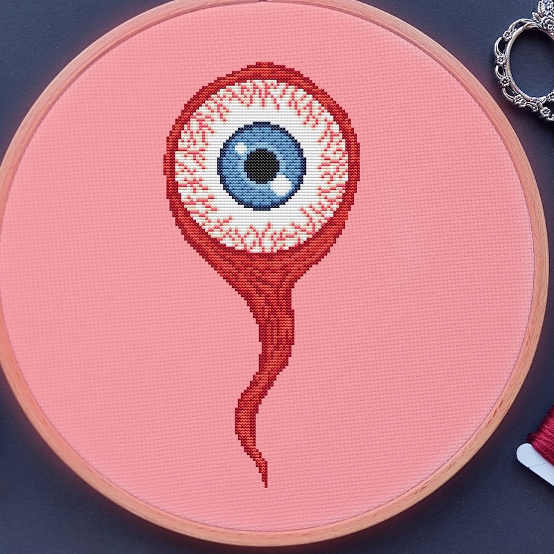 Eyeball Cross Stitch - Etsy