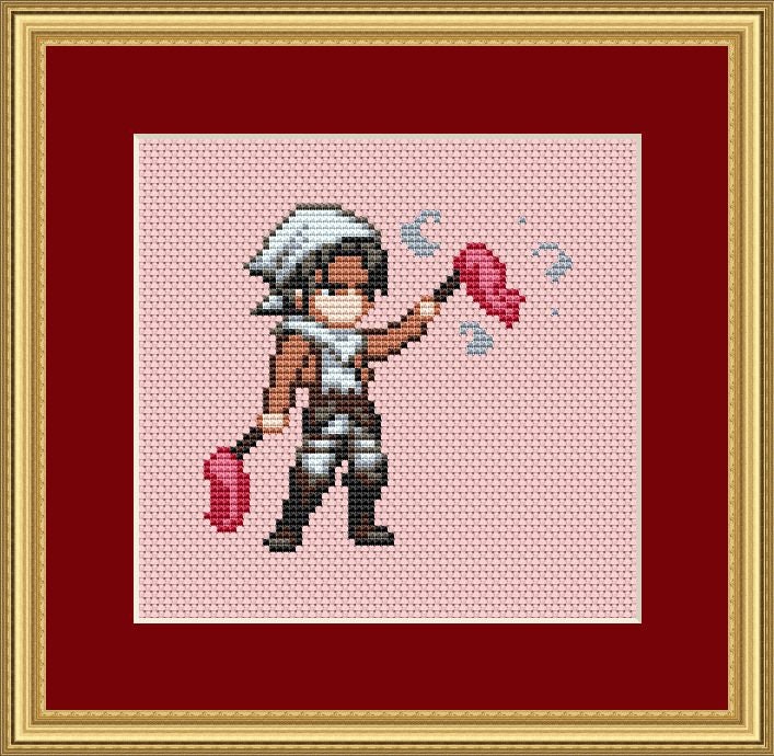 Anime Cross Stitch Pattern, Levi Cross Stitch, Japan Cross Stitch ...