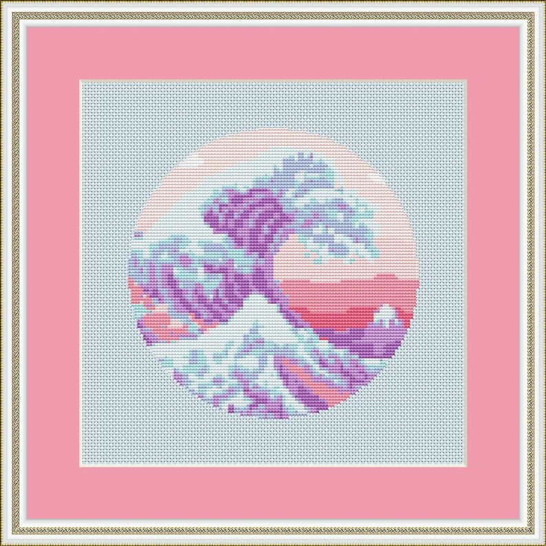 Great Wave Cross Stitch Pattern Pastel Cross Stitch Kawaii | Etsy