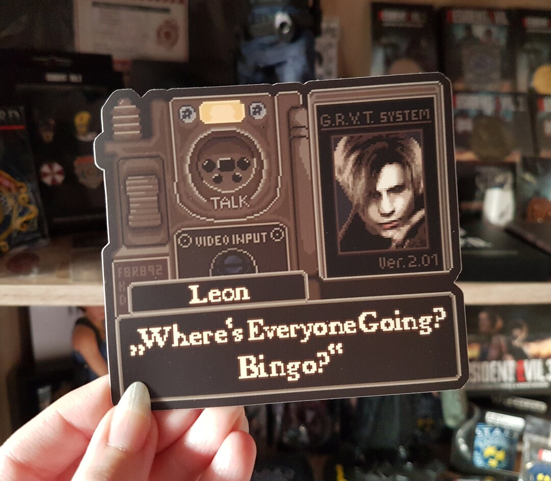 Resident Evil 4 Sticker Leon Kennedy Sticker Pixel Art - Etsy