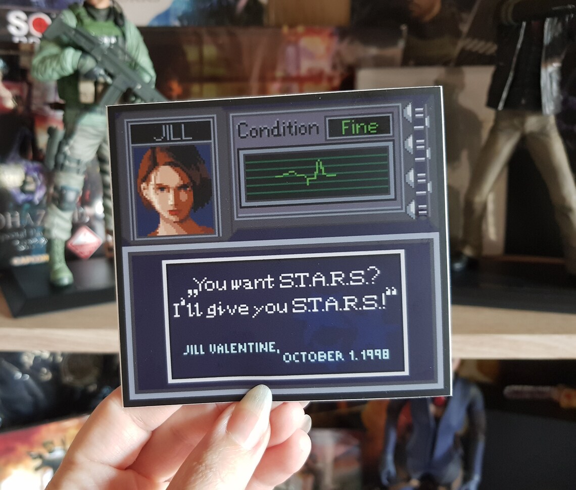 Resident Evil Sticker Jill Valentine Sticker Pixel Sticker - Etsy