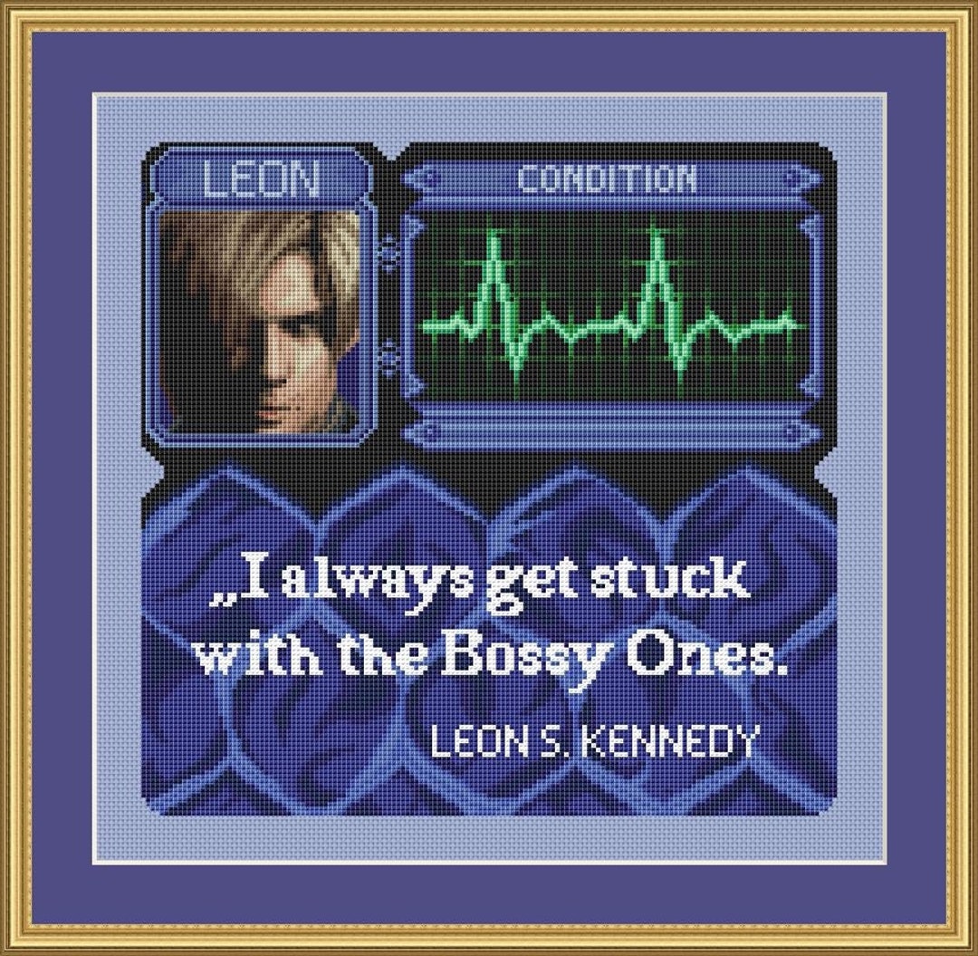 Resident Evil Leon Kennedy Cross Stitch Pattern, Gaming, Pixel, (PDF ...