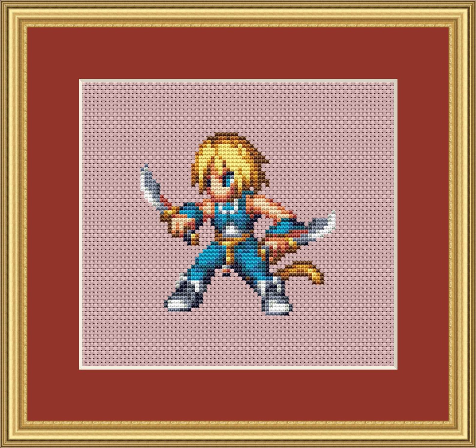 Final Fantasy Cross Stitch Pattern, Zidane Cross Stitch, Game Cross ...