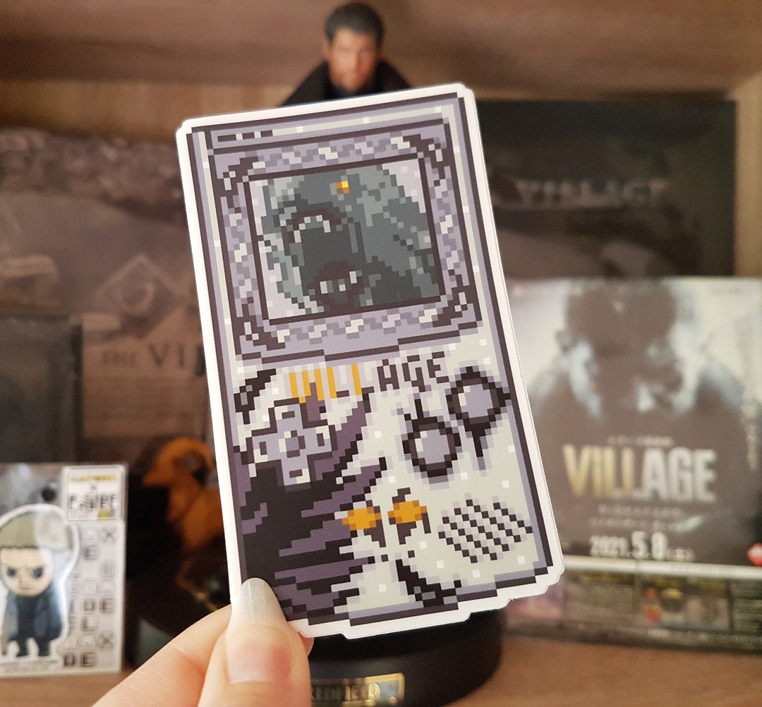 Resident Evil Village Sticker, Game Boy Sticker, Pixel Sticker, Horror ...