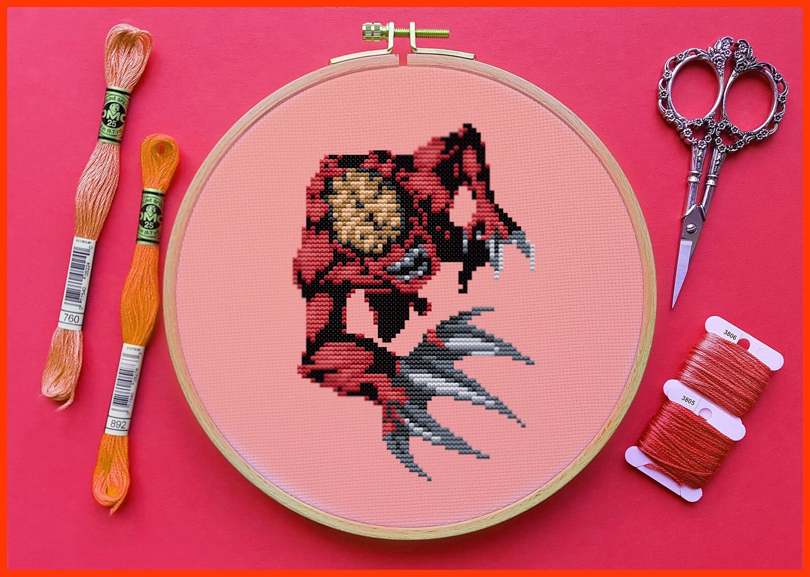 Resident Evil Cross Stitch Pattern Game Cross Stitch Horror | Etsy