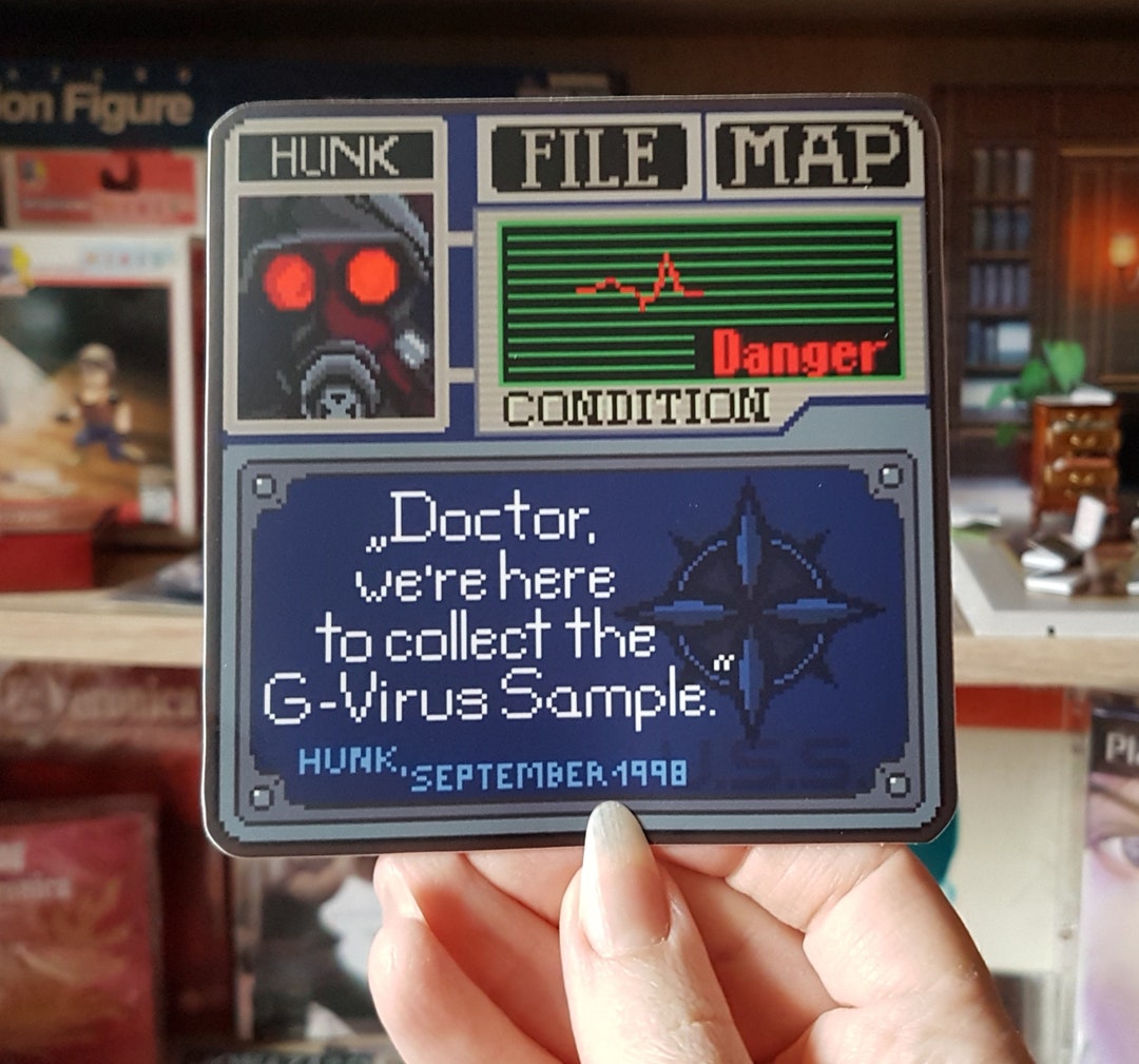 Resident Evil Sticker, Hunk Sticker, Pixel Sticker, Horror Sticker ...