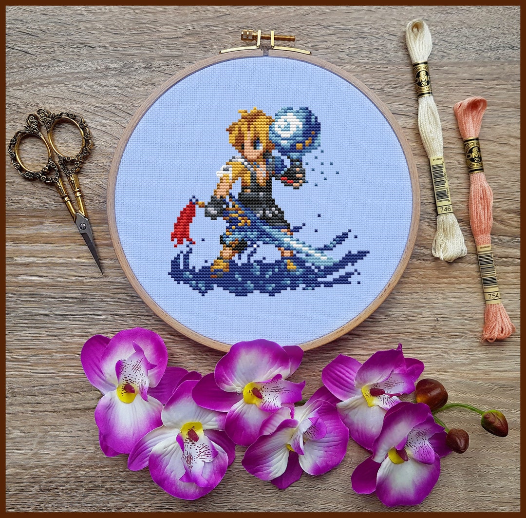 Final Fantasy Cross Stitch Pattern, Tidus Cross Stitch, Game Cross ...