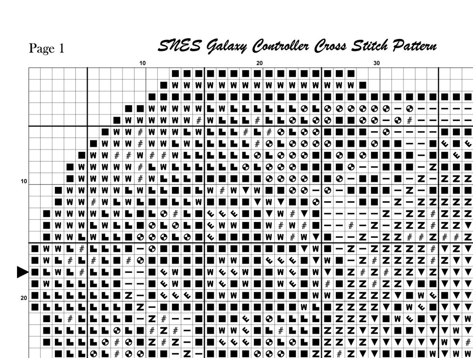 SNES Controller Cross Stitch Pattern Galaxy Cross Stitch - Etsy