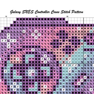 SNES Controller Cross Stitch Pattern Galaxy Cross Stitch - Etsy