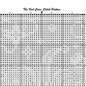 Tarot Cross Stitch Pattern, Witch, Witchy, Pastel, Pixel Art, the Fool ...