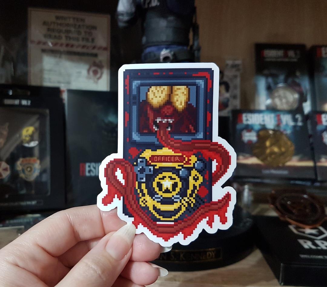 Resident Evil Sticker, Game Boy Sticker, Pixel Sticker, Horror Sticker ...