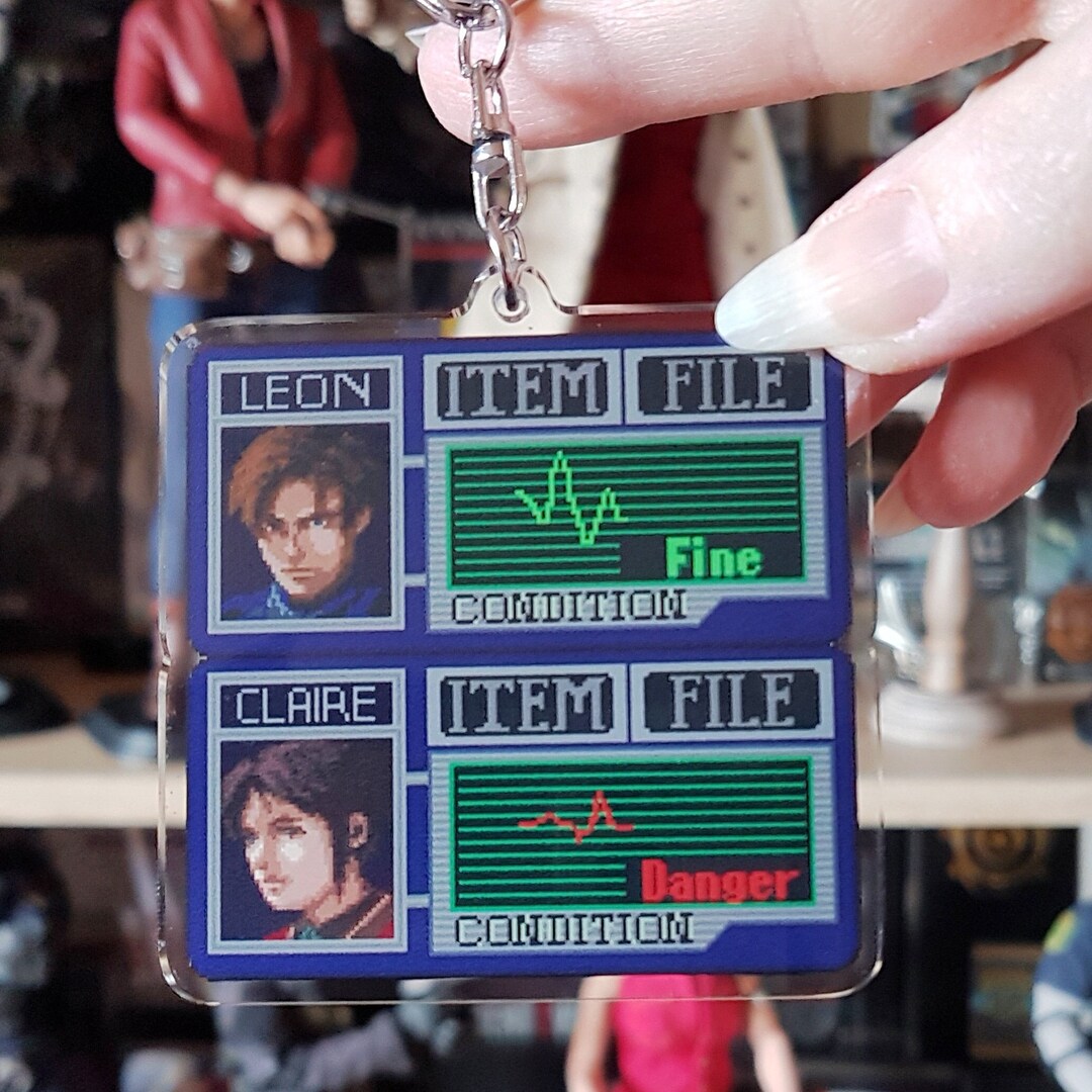 Resident Evil 2 Keychain, Leon Kennedy Keychain, Claire Redfield ...