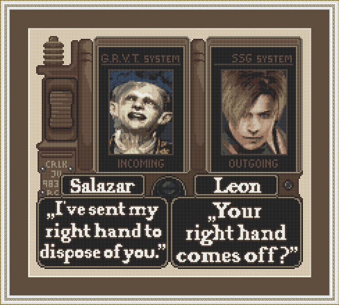 Resident Evil Leon Kennedy Cross Stitch Pattern, Gaming, Pixel, (PDF ...