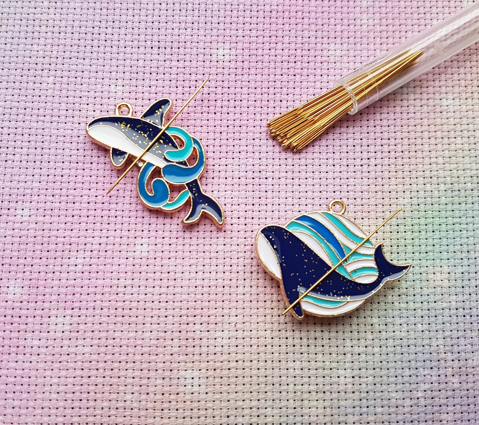 Galaxy Whale Needle Minder Set Enamel Needle Minder Anime | Etsy