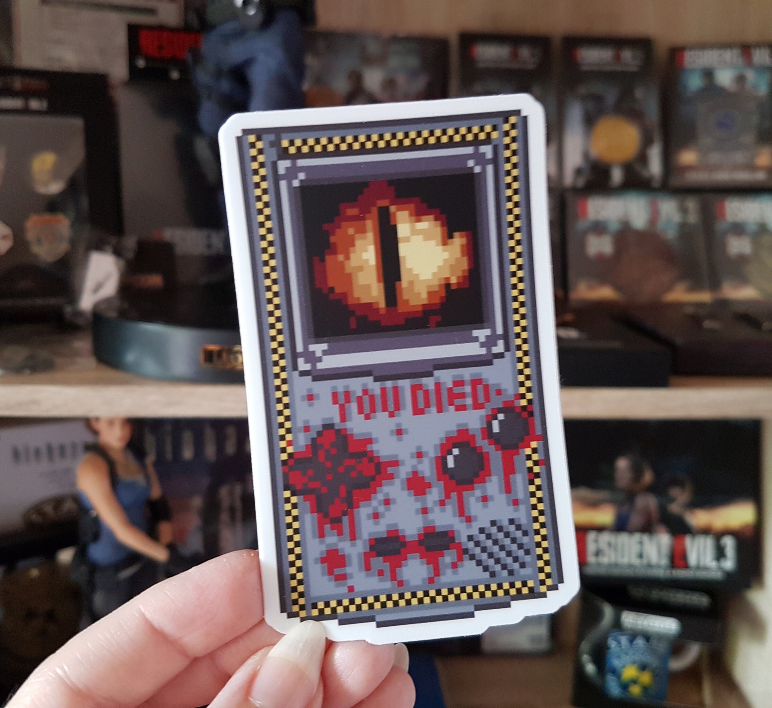 Resident Evil Sticker Game Boy Sticker Pixel Sticker Horror - Etsy