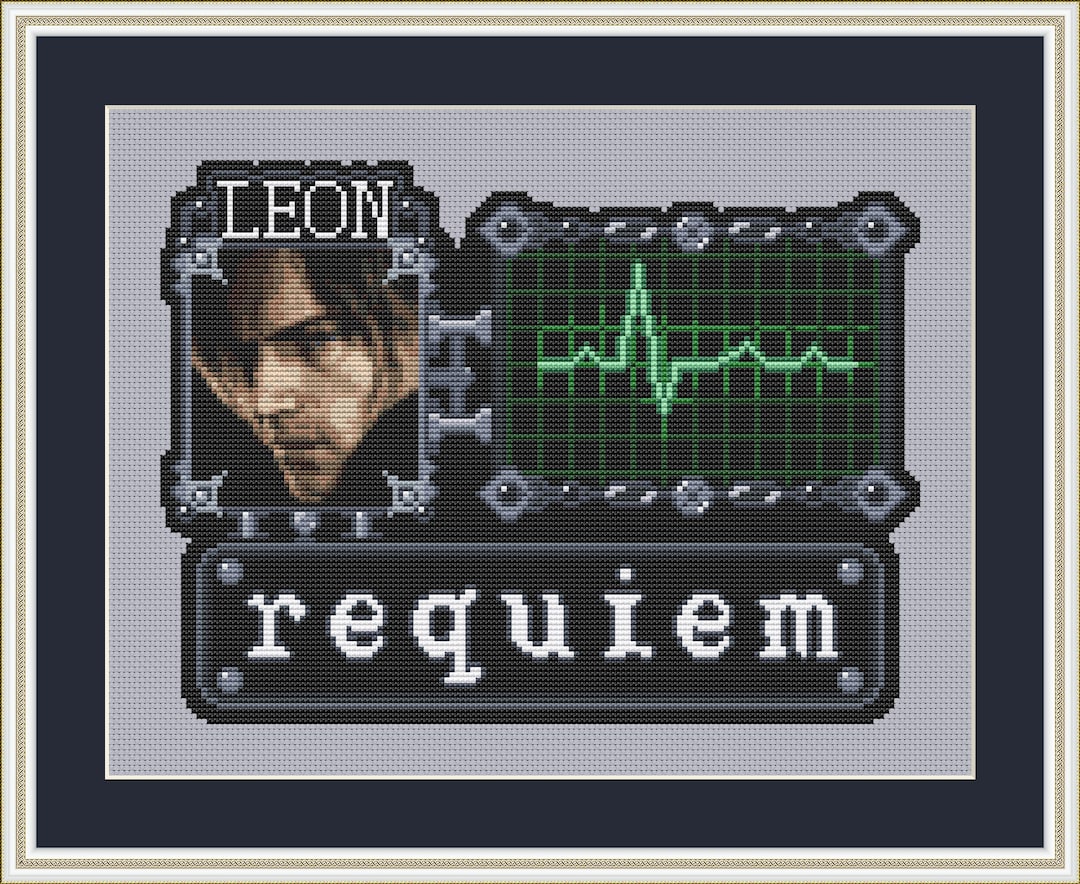 Resident Evil Requiem Cross Stitch Pattern, Leon Kennedy, Gaming, Pixel ...