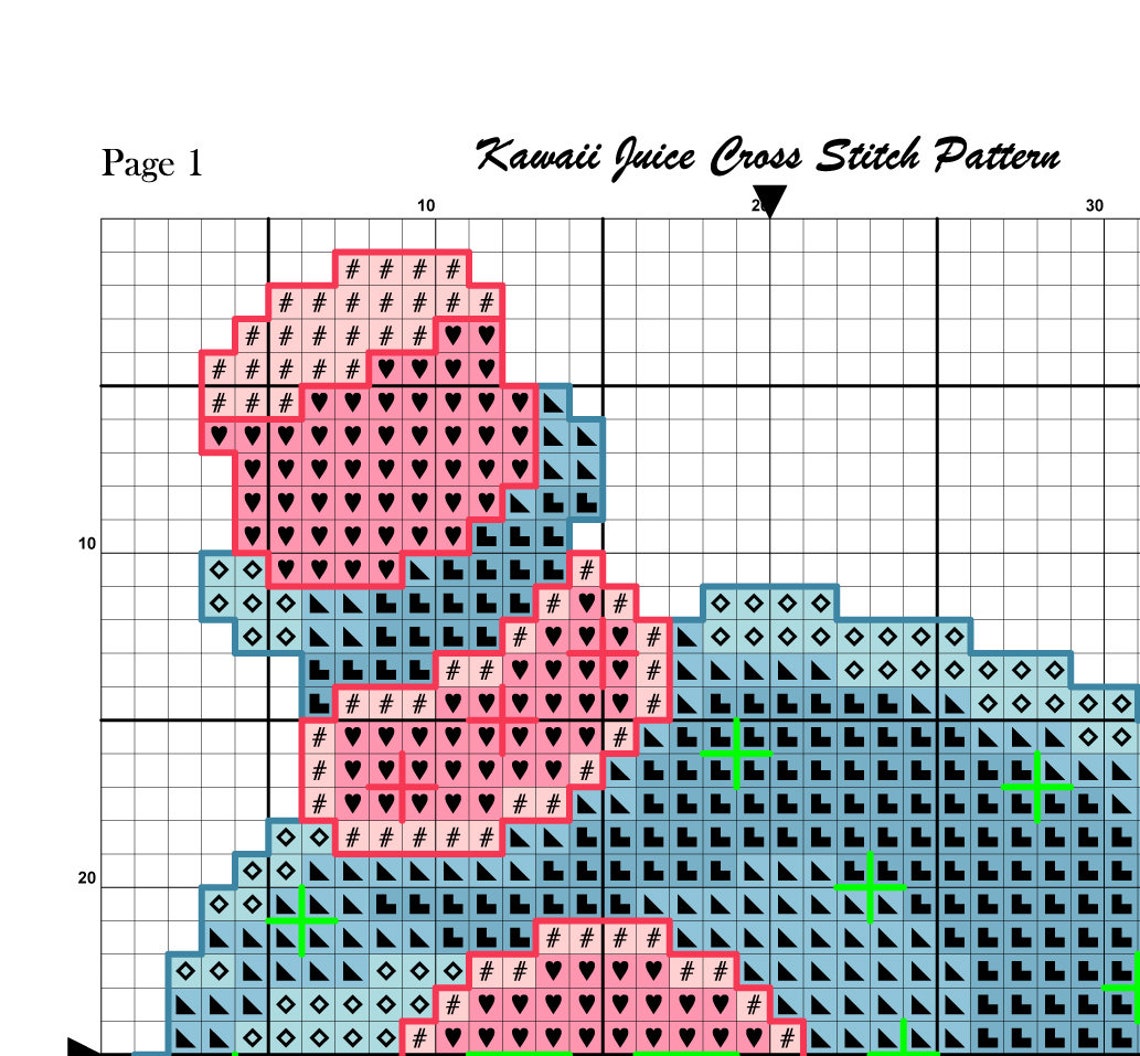 Potion Cross Stitch Pattern Kawaii Cross Stitch Anime Cross | Etsy