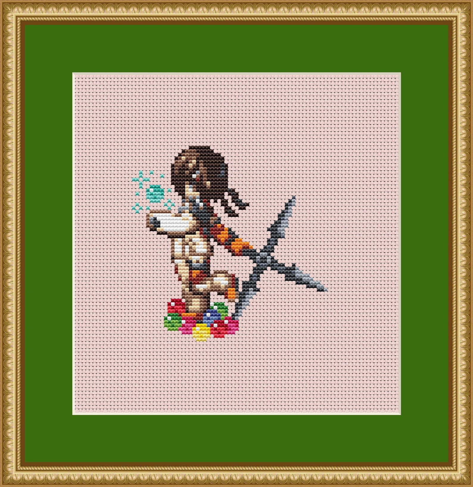 Final Fantasy Cross Stitch Pattern, Yuffie Cross Stitch, Game Cross ...