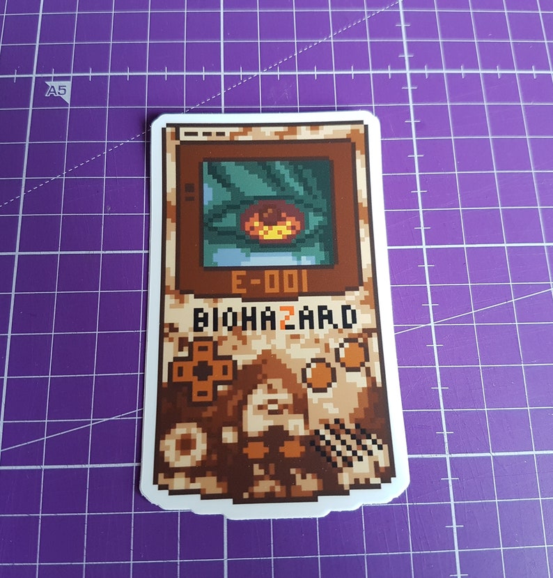 Resident Evil Sticker Game Boy Sticker Pixel Sticker Horror - Etsy