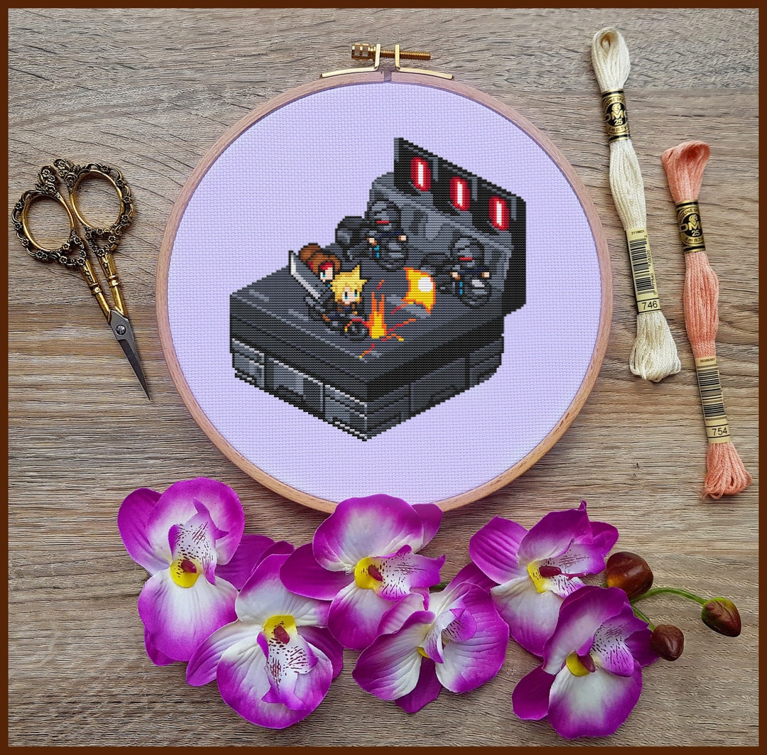 Final Fantasy Cross Stitch Pattern, Diorama Cross Stitch, Game Cross ...