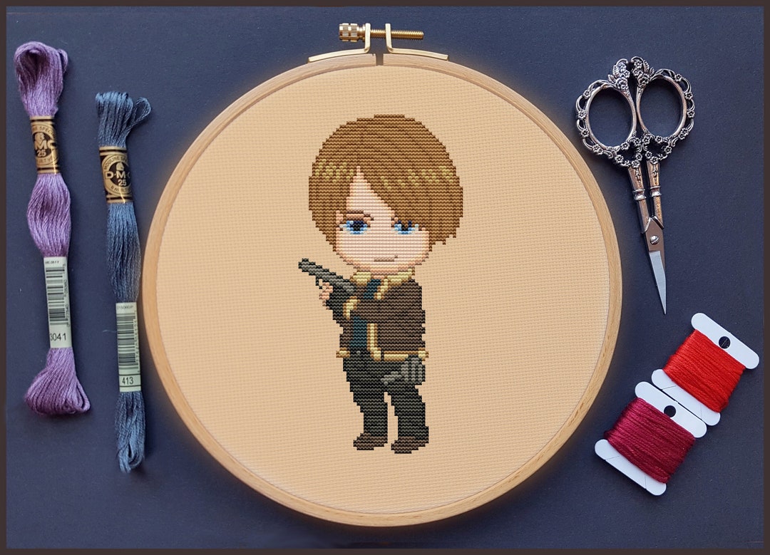 Resident Evil Leon Kennedy Cross Stitch Pattern, Gaming, Pixel, (PDF ...