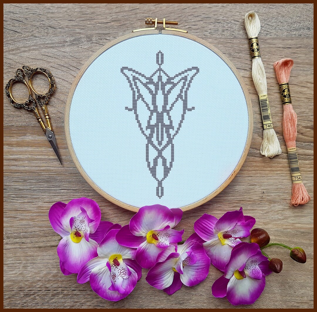 Lord of the Rings Cross Stitch Pattern, Arwen Cross Stitch, Elven Cross ...