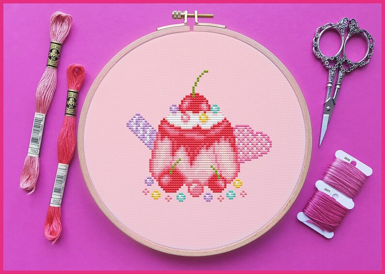 Dessert Cross Stitch Pattern Food Cross Stitch Sweets Cross - Etsy