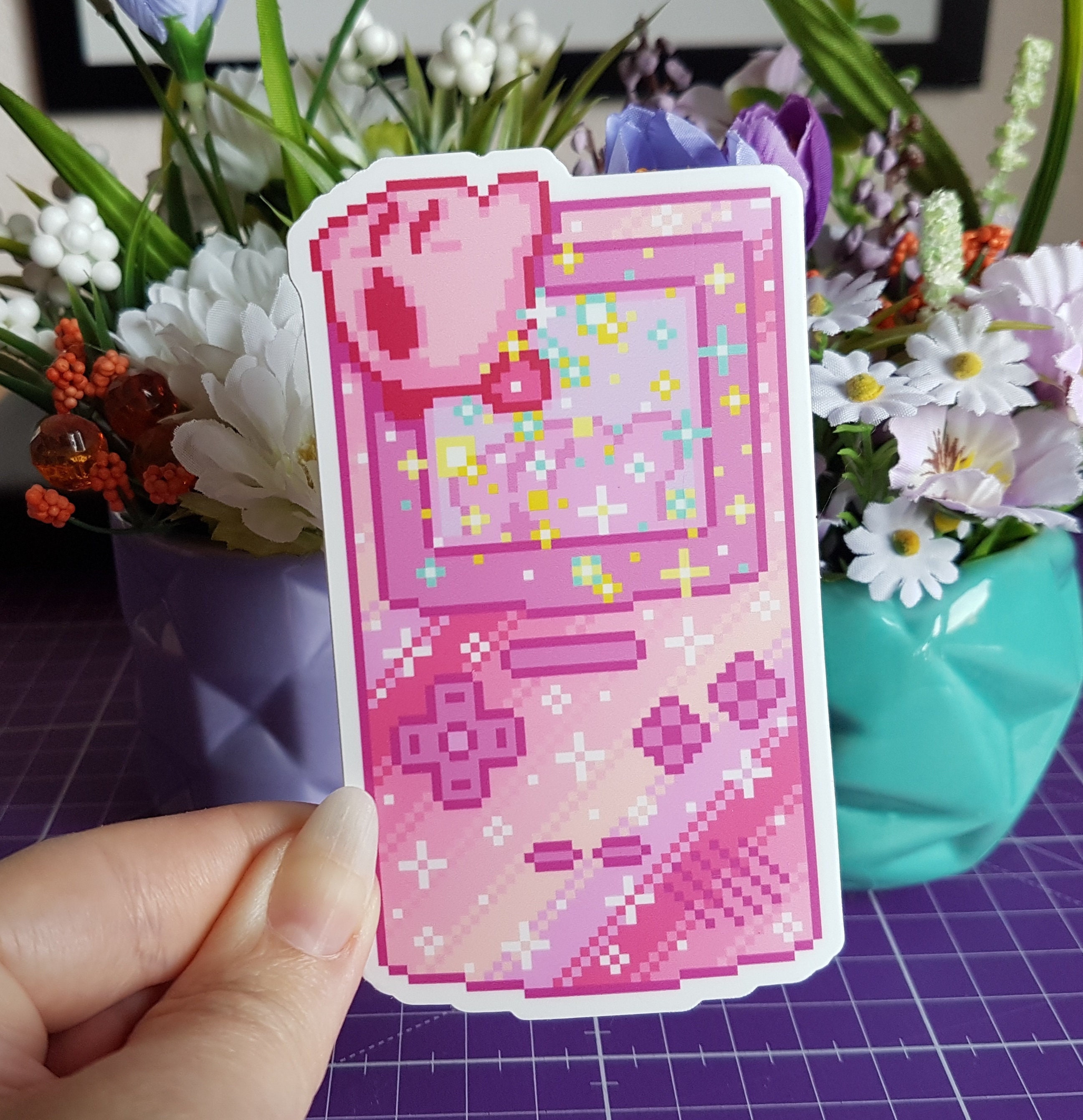 Kirby Sticker Game Boy Sticker Anime Sticker Pixel Sticker - Etsy