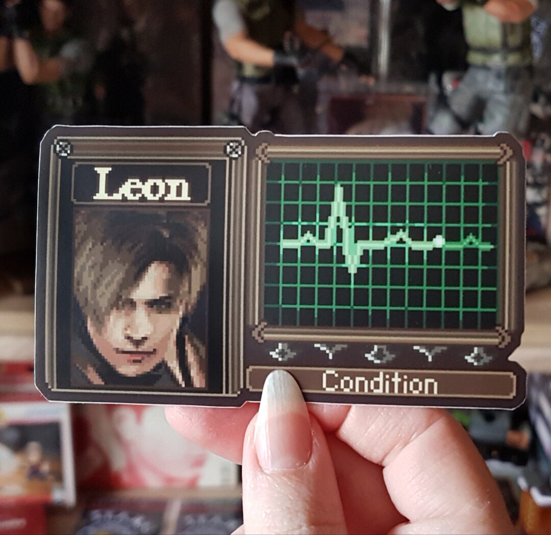 Resident Evil 4 Sticker, Leon Kennedy Sticker, Pixel Art Sticker ...