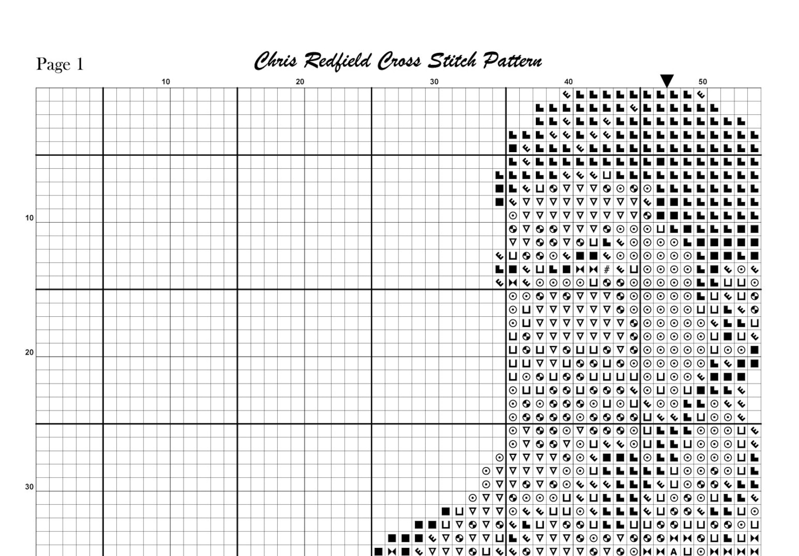 Resident Evil Cross Stitch Pattern Chris Redfield Cross - Etsy