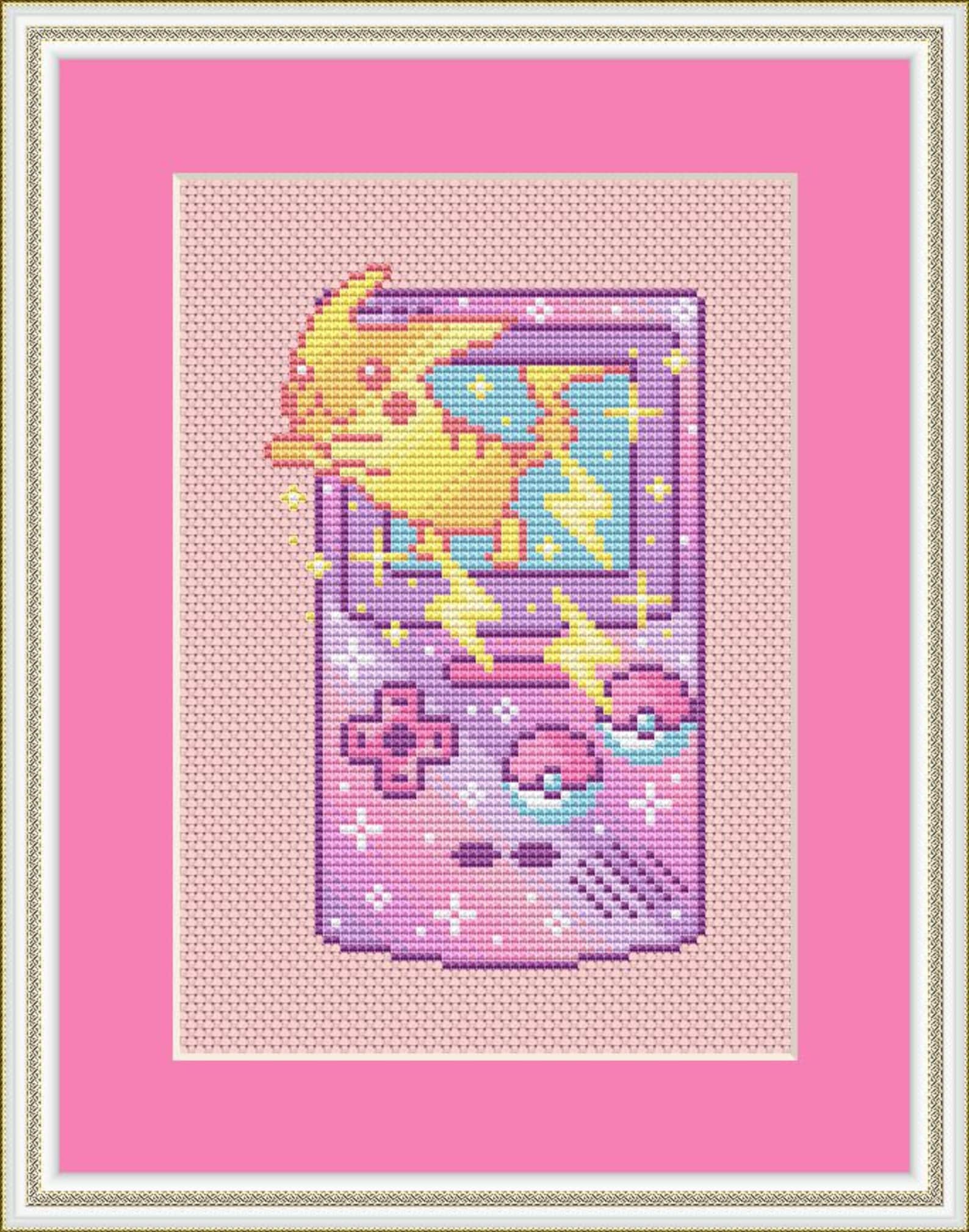 Galaxy Game Boy Cross Stitch Pattern, Console Cross Stitch, Pixel Cross ...