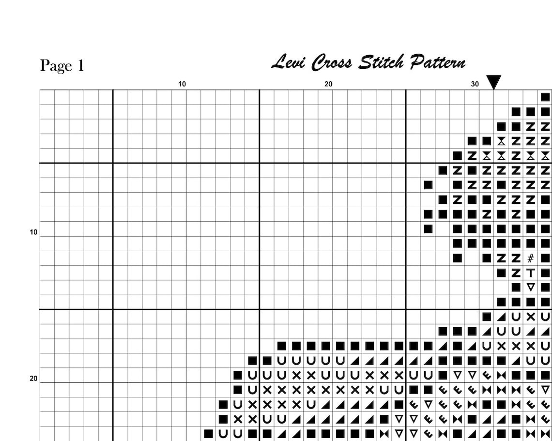 Anime Cross Stitch Pattern, Levi Cross Stitch Pattern, Manga Cross ...