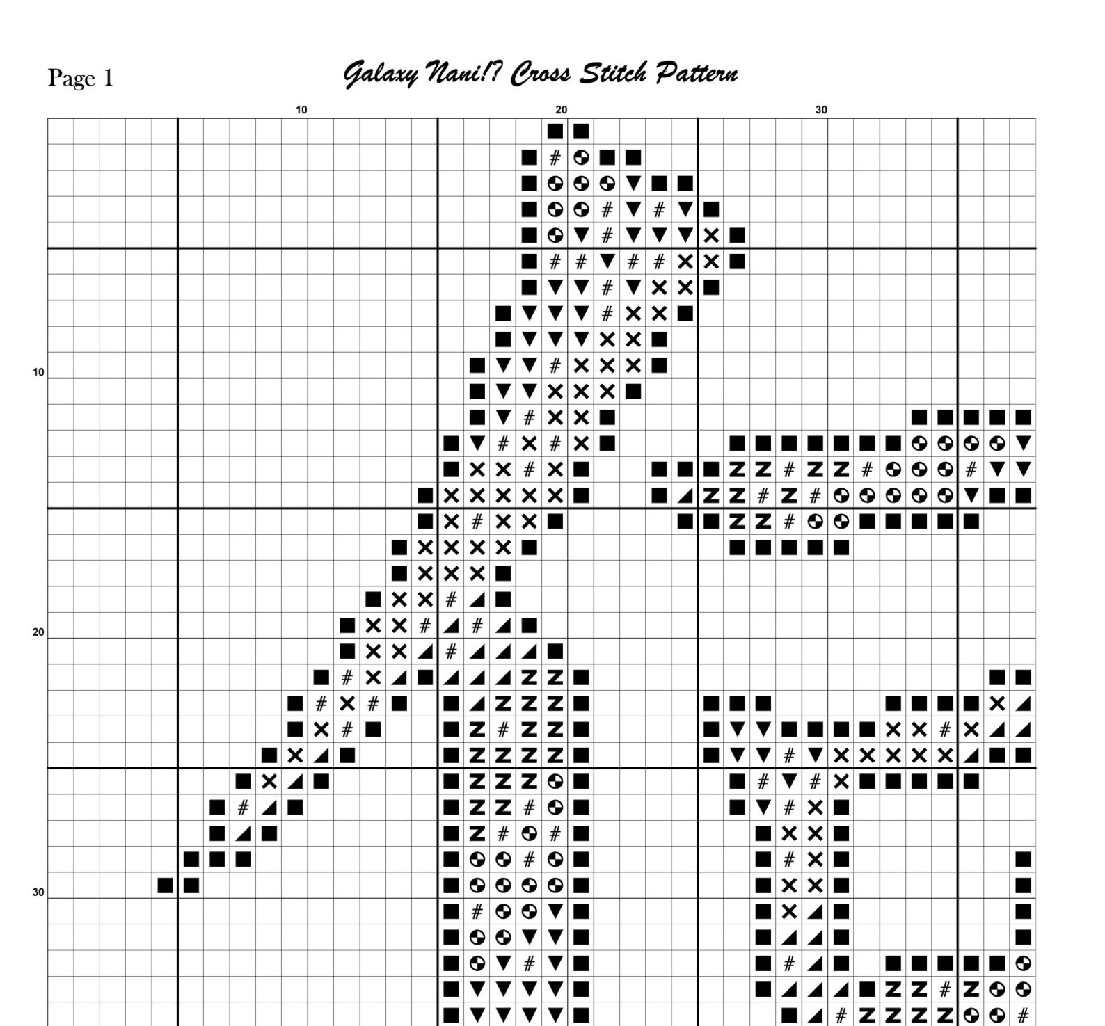 Nani Cross Stitch Japan Cross Stitch Galaxy Cross Stitch - Etsy