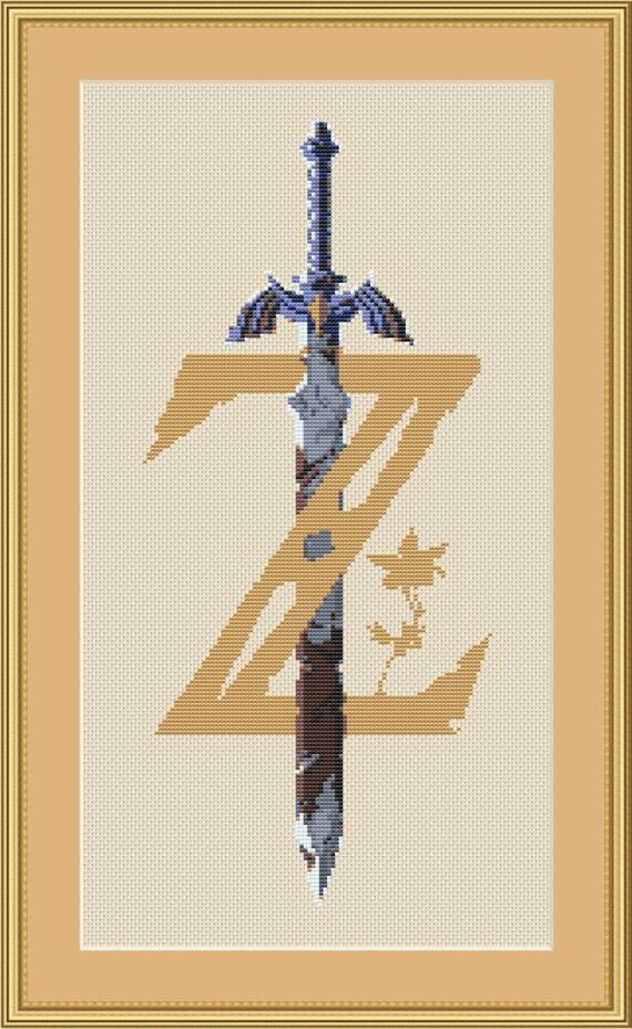 Zelda Cross Stitch Pattern Sword Cross Stitch Game Cross | Etsy
