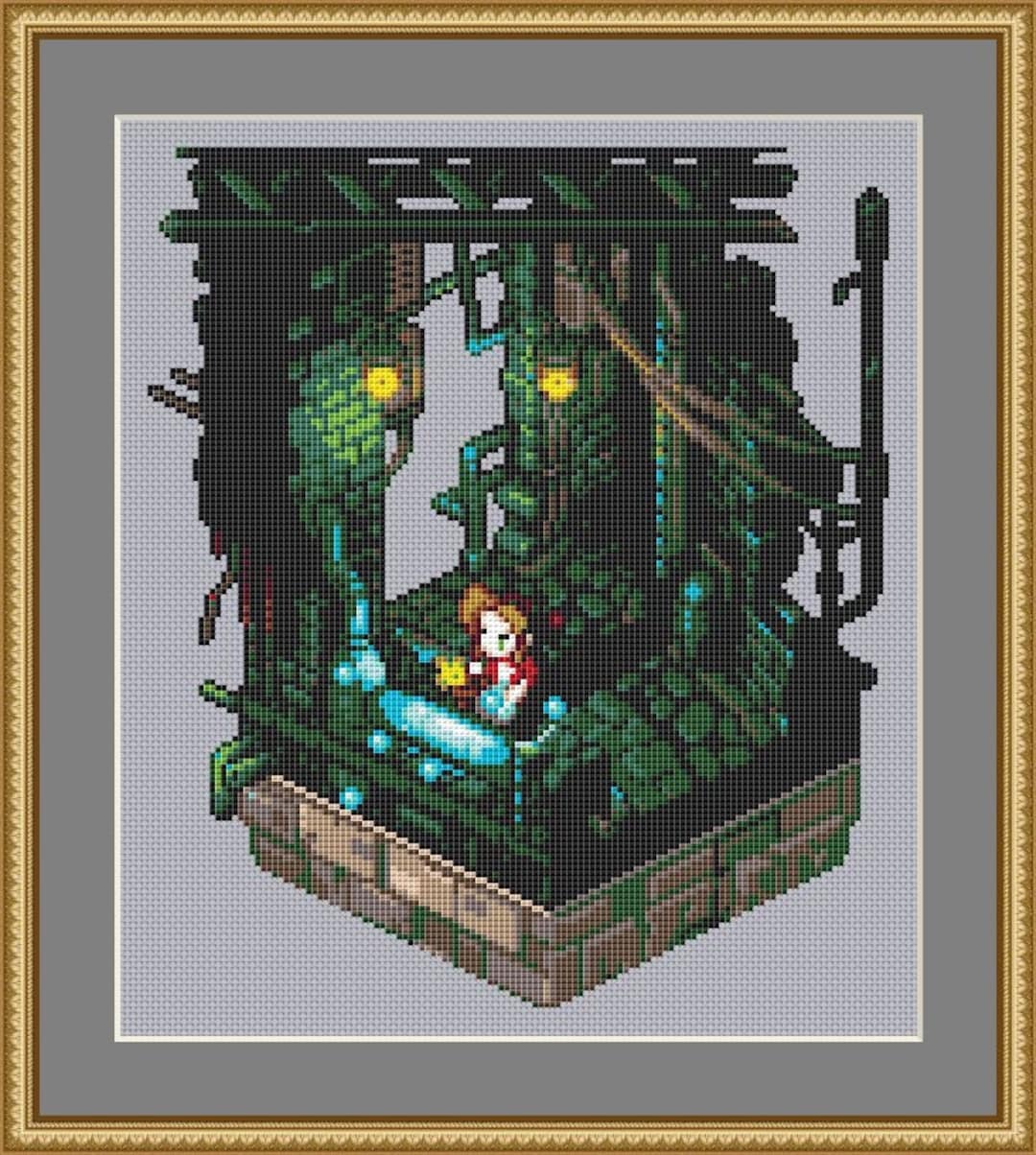 Final Fantasy Cross Stitch Pattern, Aerith Cross Stitch, Pixel Cross ...