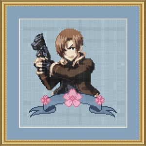 Resident Evil Cross Stitch Pattern, Leon Kennedy Cross Stitch, Japan ...
