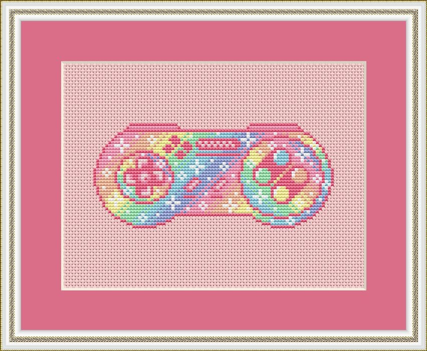 SNES Controller Cross Stitch Pattern Galaxy Cross Stitch - Etsy